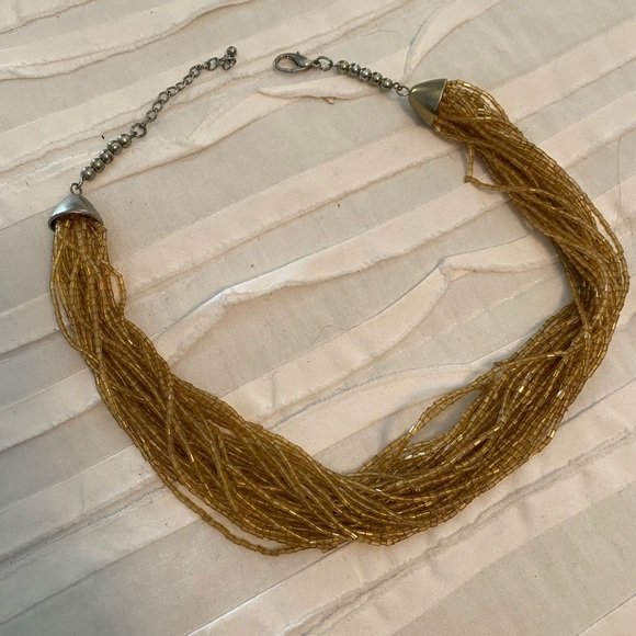 H&M | Jewelry | Gold Beaded Necklace | Poshmark